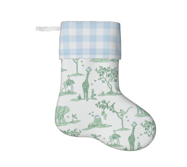 Blue and Green Zoo Chinoiserie Christmas Stocking – Nicole Speake ...