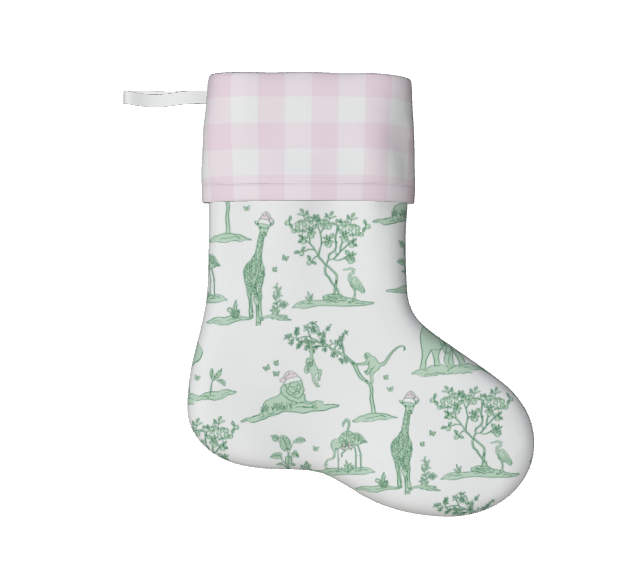 Pink and Green Zoo Chinoiserie Christmas Stocking – Nicole Speake ...